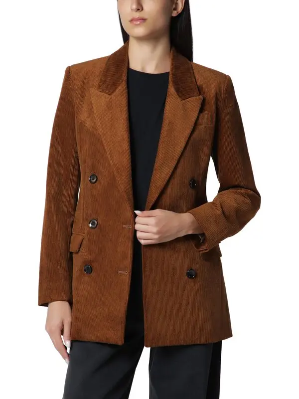 Isabel Marant Étoile Double-breasted Corduroy Jacket - Brown