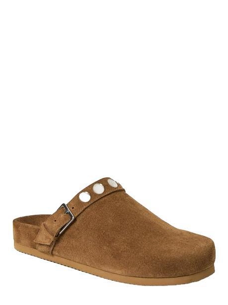 Paige Weaver Studded Clogs - Chestnut