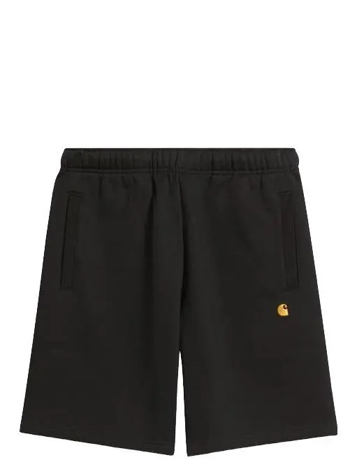 Carhartt Work In Progress Chase Sweat Shorts - Black/gold