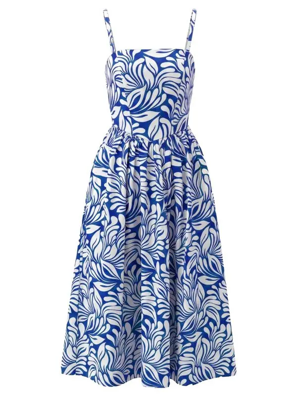Yumi Kim Printed Midi Dress - Blue