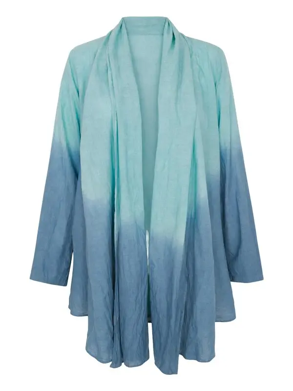 TIGER AND THE MONKEY The Natasha Wrap Front Shirt In Organic Cotton - Blue
