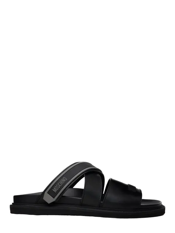 Moschino Sporty Slippers - Black