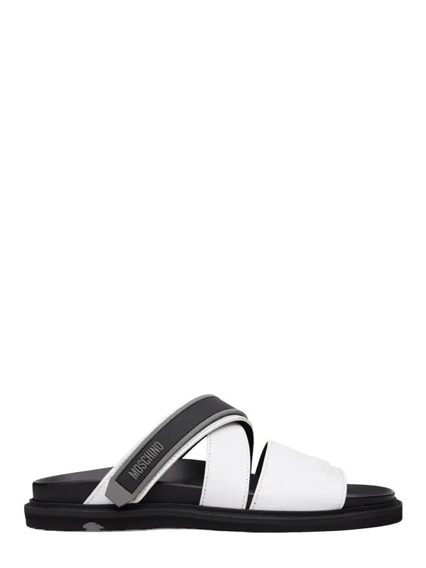 Moschino Sporty Sliders - White