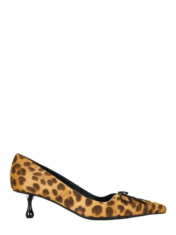 JIMMY CHOO Scarlett Leopard-print Pumps With Bow Detailing - Natural
