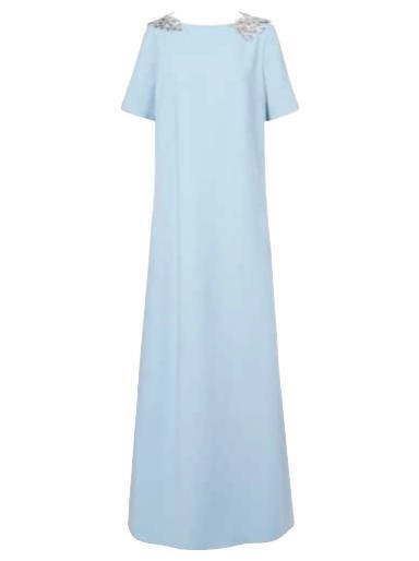 Oscar De La Renta Sequined Gown - Blue