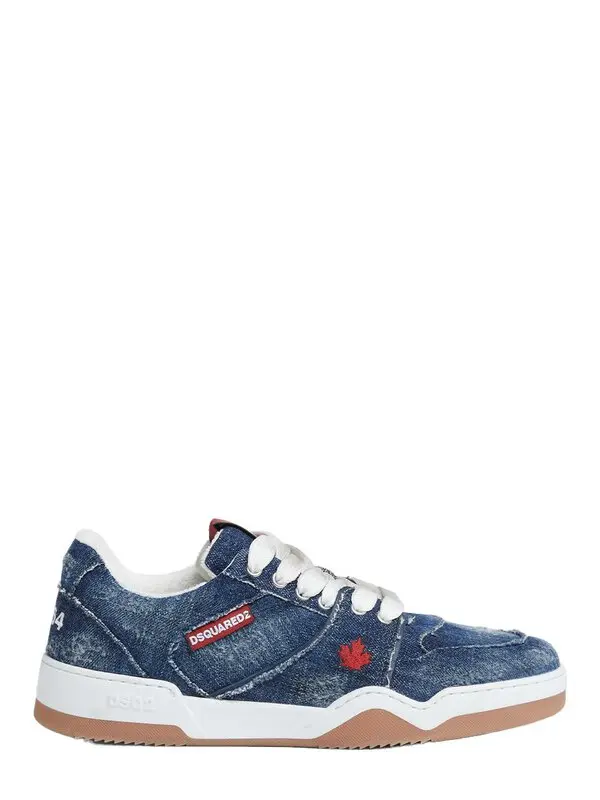 Dsquared2 Distressed Denim Low-top Sneakers - Blue