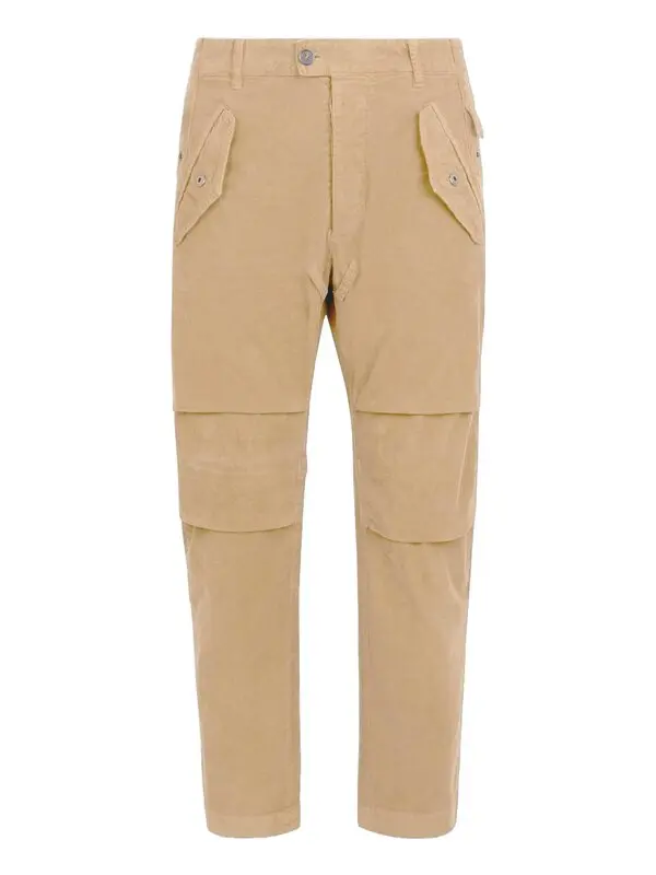 Dsquared2 Corduroy Utility Carrot Pants - Beige