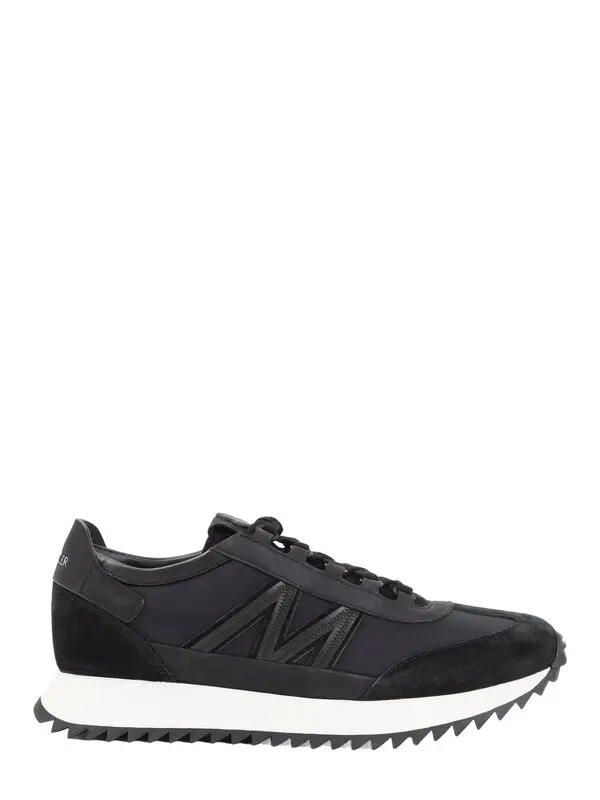 Moncler Pacey 2 Technical Fabric And Suede Overlay Sneakers - Black
