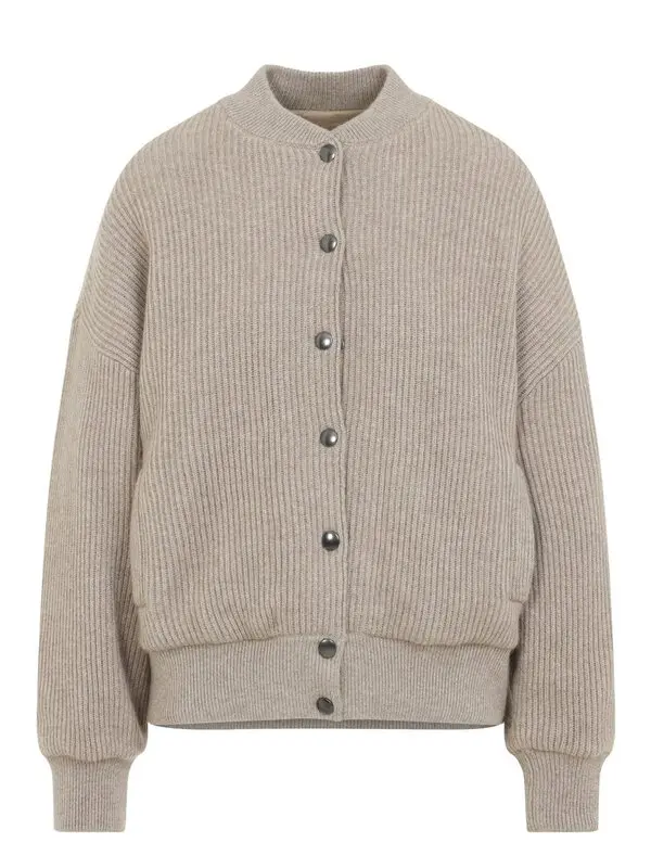 Brunello Cucinelli Rib-knit Cashmere Bomber Jacket - Multicolor