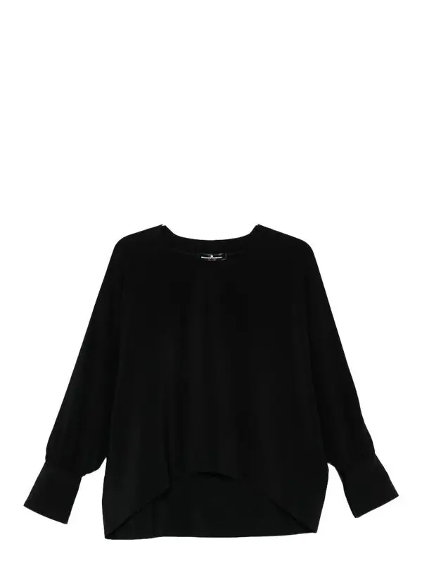ERMANO SCERVINO Ermanno Scervino Flowy Silk Shirt With Asymmetrical Hem - Multicolor