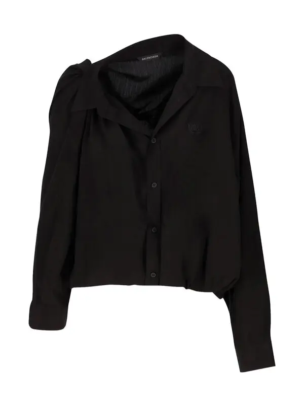 Balenciaga Asymmetrical Lyocell Shirt - Multicolor