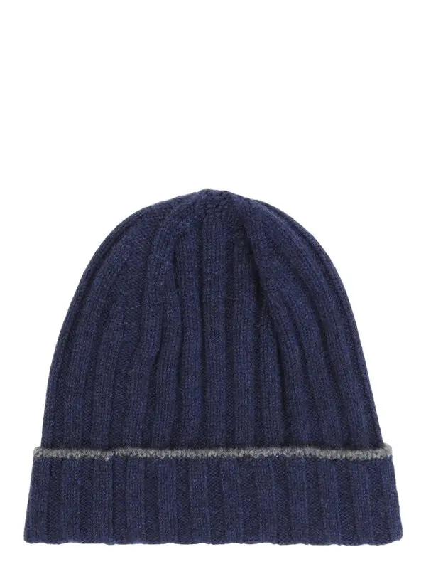 Brunello Cucinelli Ribbed Beanie - Blue