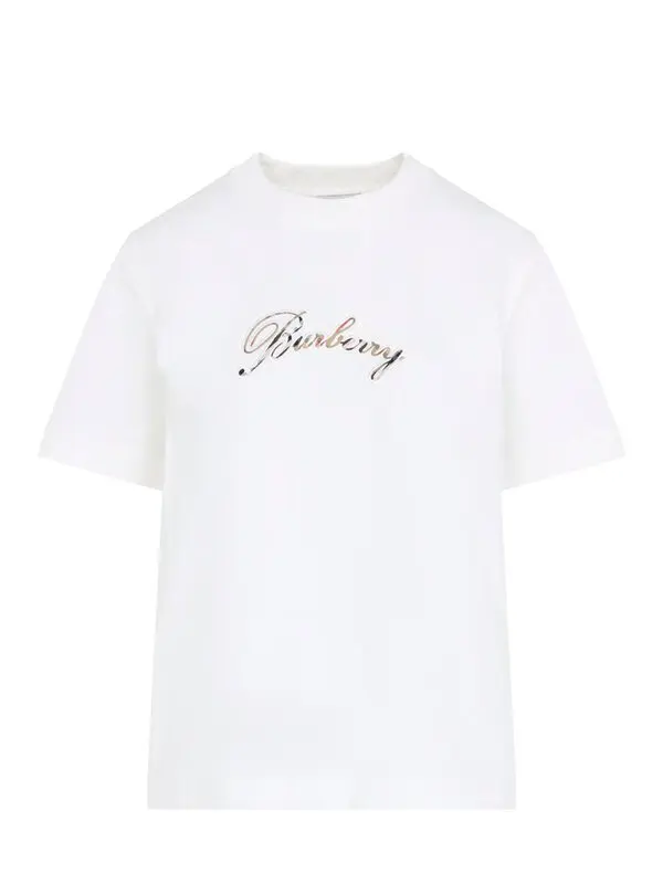 Burberry Frankie T-shirt With Signature Logo - White