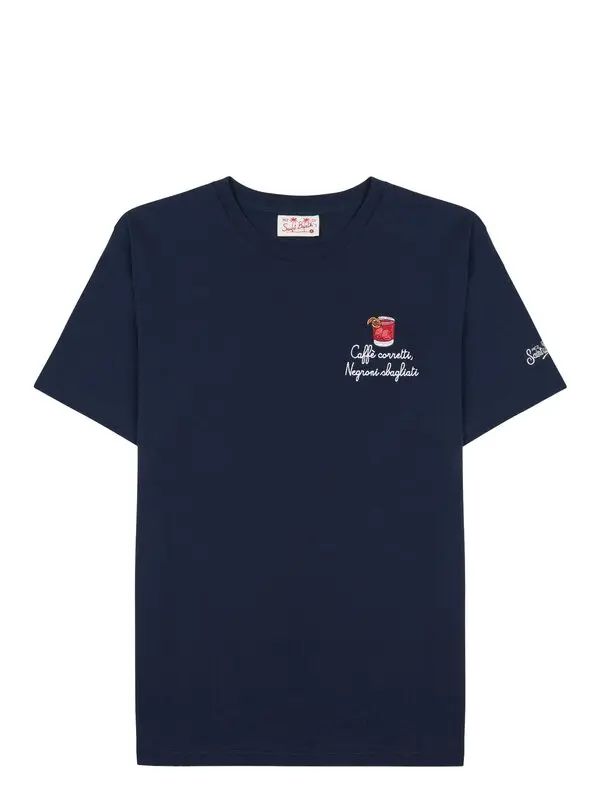 MC2 SAINT BARTH T-shirt Con Ricamo - Blue
