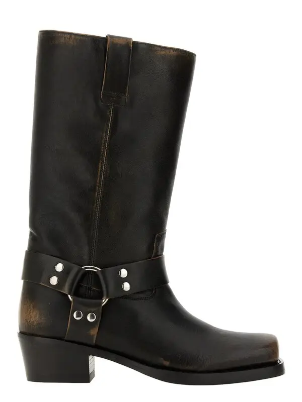 Paris Texas Roxy 45" Boots - Black
