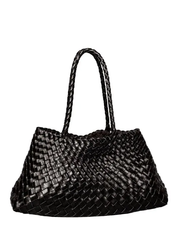 RIMINI Hand-woven Shoulder Bag - Black