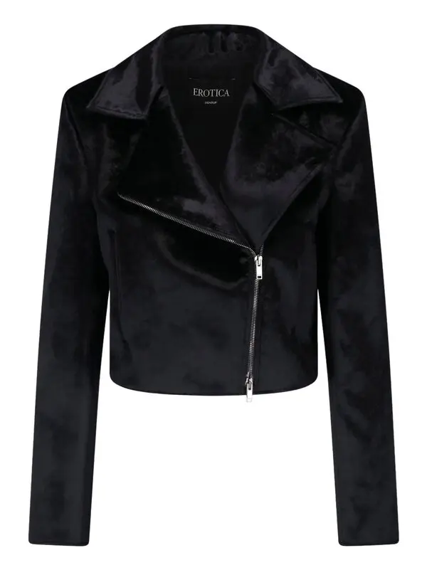 DONDUP Viscose-cotton Blend Zip-up Jacket - Black