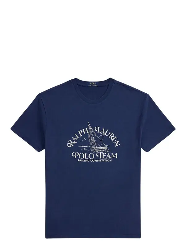 Ralph Lauren Graphic Cotton Crewneck T-shirt - Navy