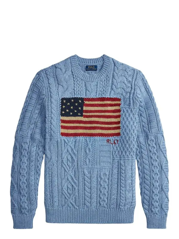 Ralph Lauren Iconic" Crew Neck Sweater - Navy