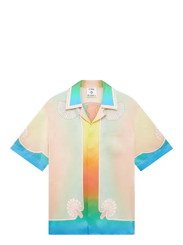 Casablanca Cuban Collar Short Sleeve Shirt - Luciddream