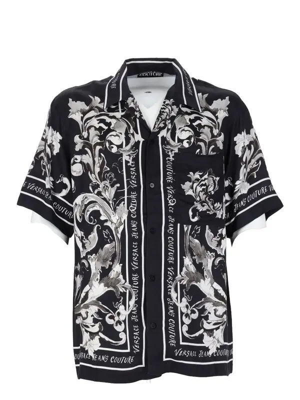 Versace Versatile Viscose Shirt - Black