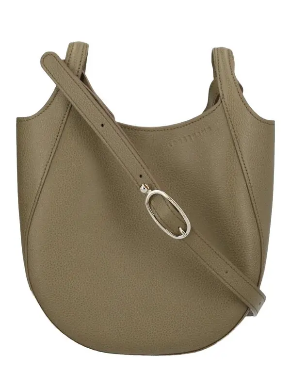 Longchamp Long-handle Leather Crossbody Bag, Made In France - Yellow