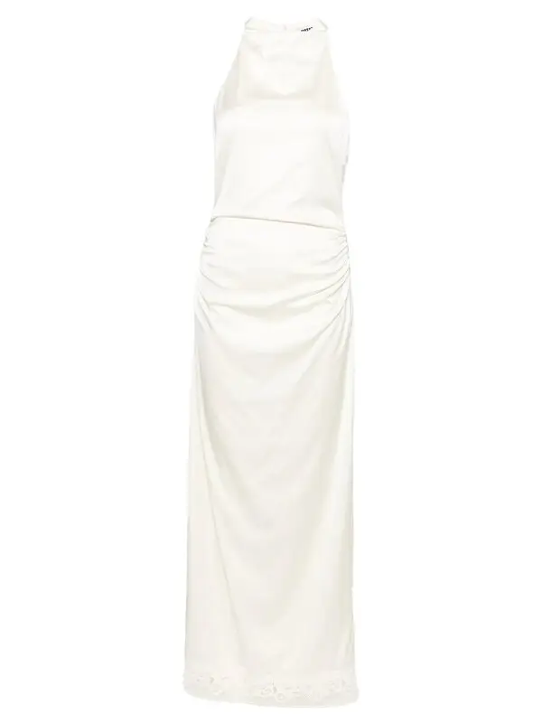 ROTATE BY BIRGER CHRISTENSEN Lace-detail High-neck Dress - Bianco