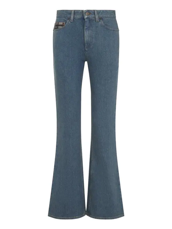 Burberry Doria Cotton Jeans - Blue