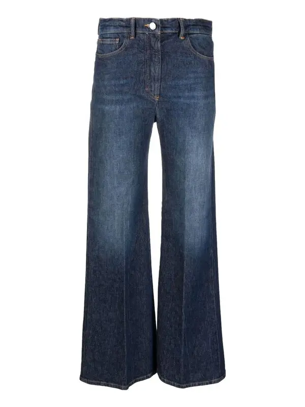 Seventy High Waist Belted Stretch Cotton Shorts - Light Blue