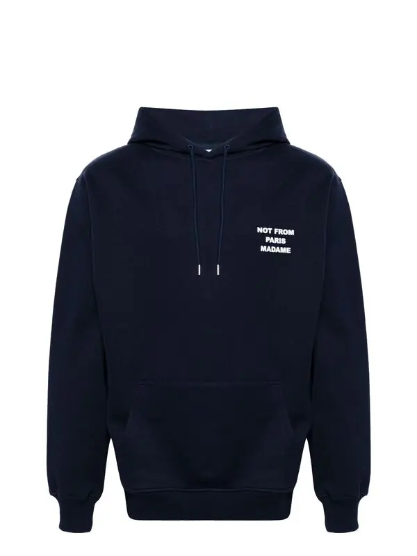 Drole De Monsieur Cotton Hoodie - Navy