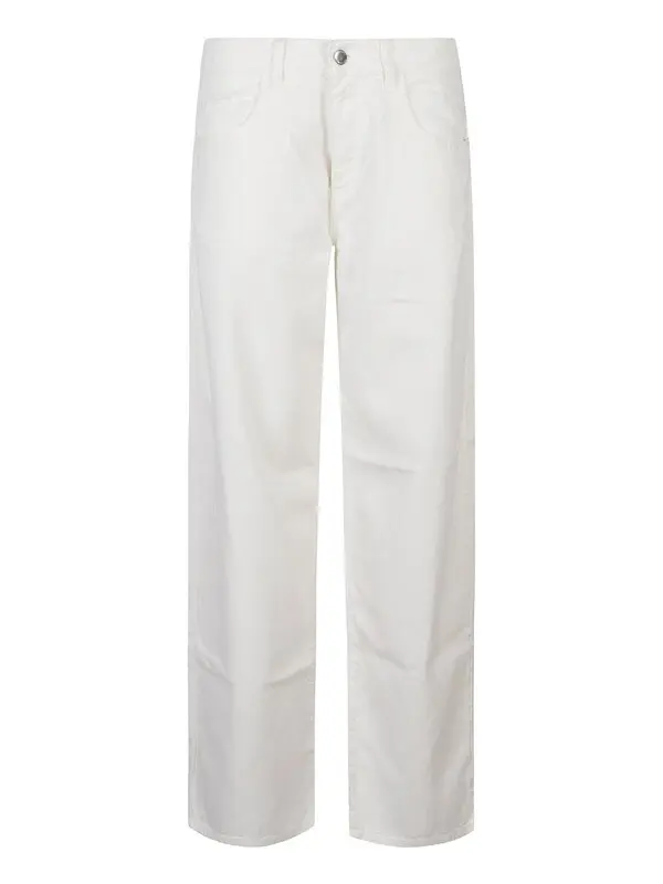 ICON DENIM LOS ANGELES High-rise Wide-leg Jeans - White