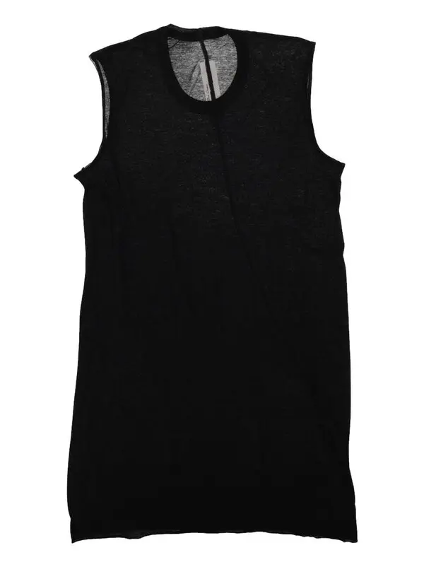 Rick Owens Draped Minimalist Jersey Top - Black