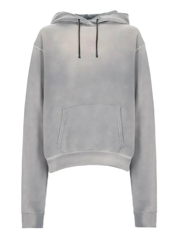 MAISON MARGIELA Cropped Pullover Hoodie - Grey