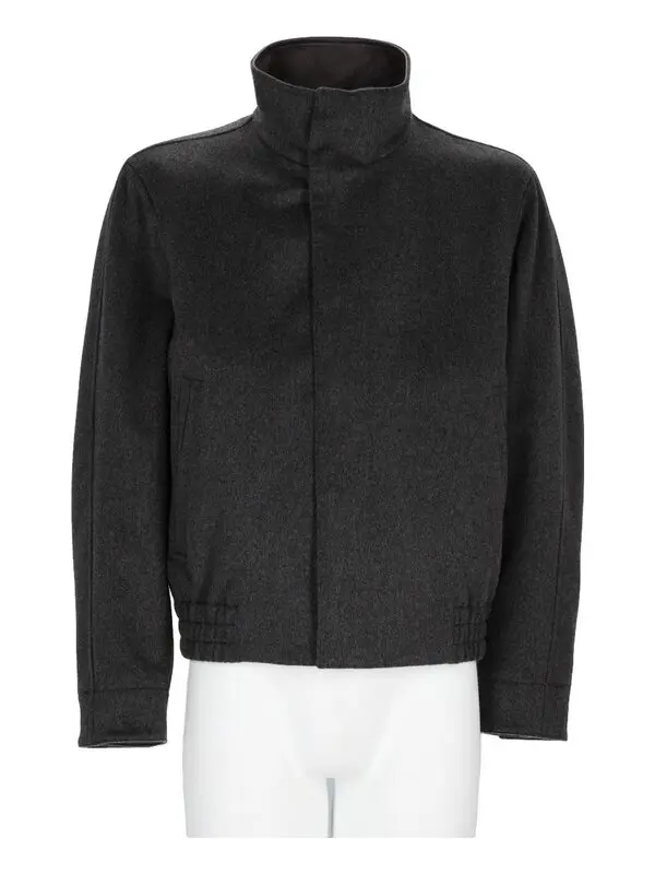 LARDINI Wool High-neck Jacket - Multicolour