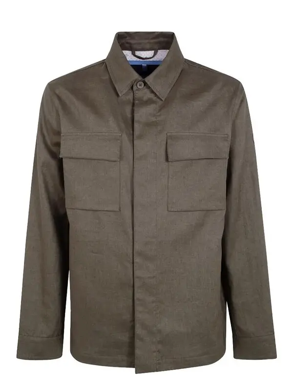 PEOPLE OF SHIBUYA Linen Mini Coat - Green