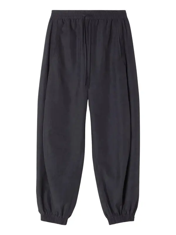 RÓHE Textured Crinkled Balloon Track Trousers - Black