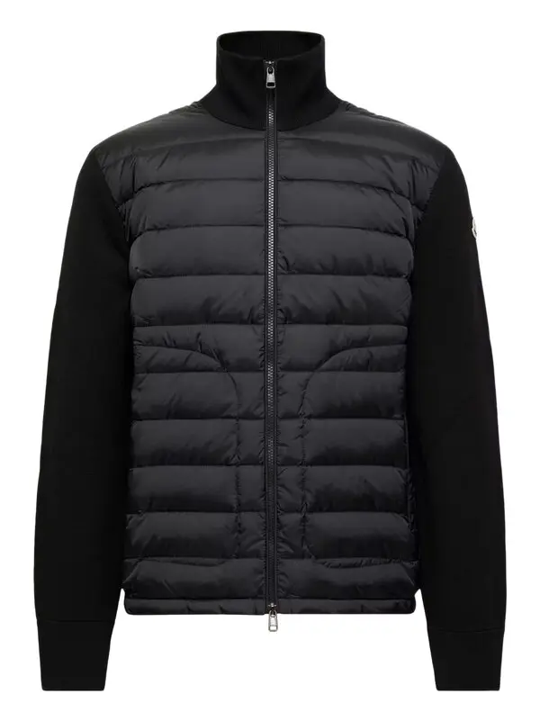 Moncler Down-filled Zip-up Sweatshirt - Nero