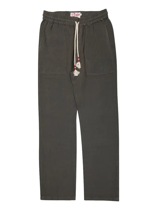 MC2 SAINT BARTH Linen Drawstring Trousers - Green