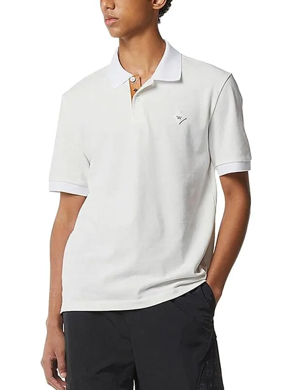 Mcm Diamond Patch Pique Polo - White