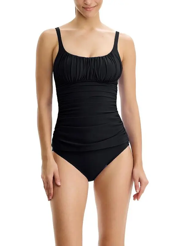 GOTTEX Tutti Frutti Scoop Neck Tankini Top - Black