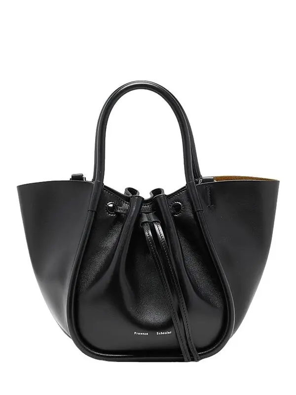 Proenza Schouler Ruched Leather Tote Bag - Black