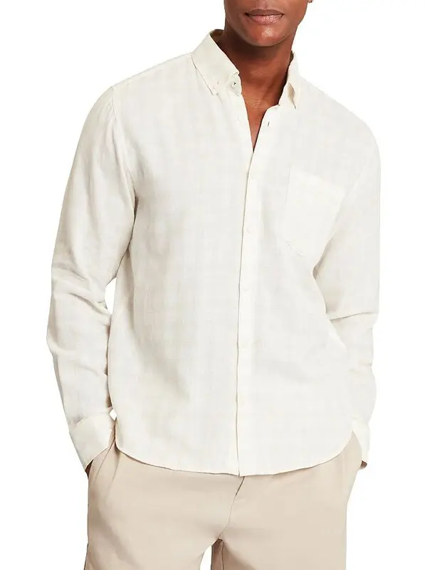 Ted Baker London Andrey Marl Check Pocket Shirt - Ecru