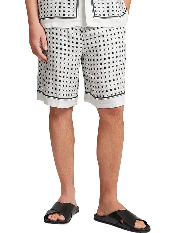 Ted Baker London Attlass Geo Print Board Shorts - Ecru