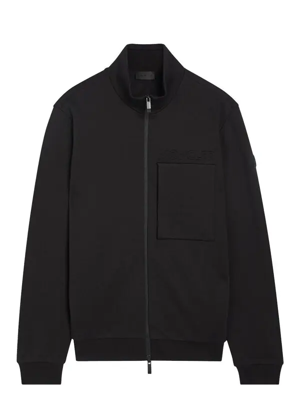 Moncler Embossed Logo Cotton Jacket - Black