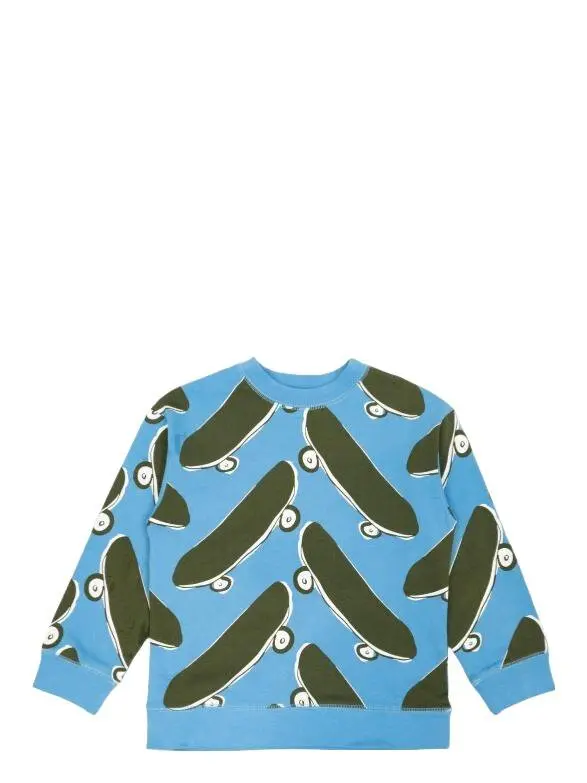 Stella McCartney Long-sleeved Graphic Print Sweater - Blue