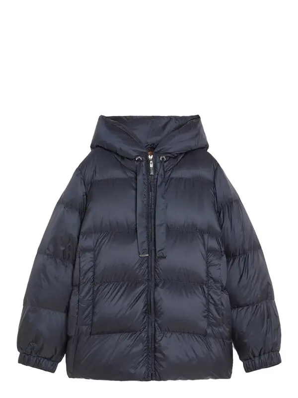 Max Mara Long Sleeve Hooded Padded Jacket - Black