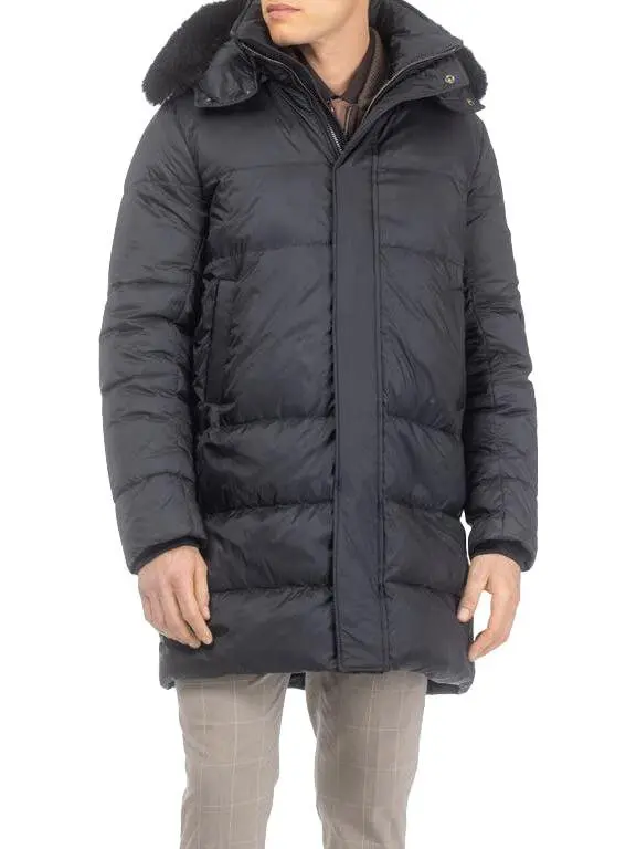 Gorski Apres-ski Parka With Detachable Toscana Lamb Hood Trim - Black/black