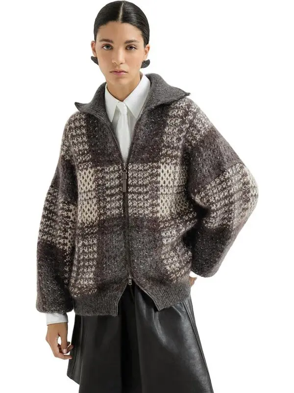 Brunello Cucinelli Double Knit Mohair Jacket - Anthracite