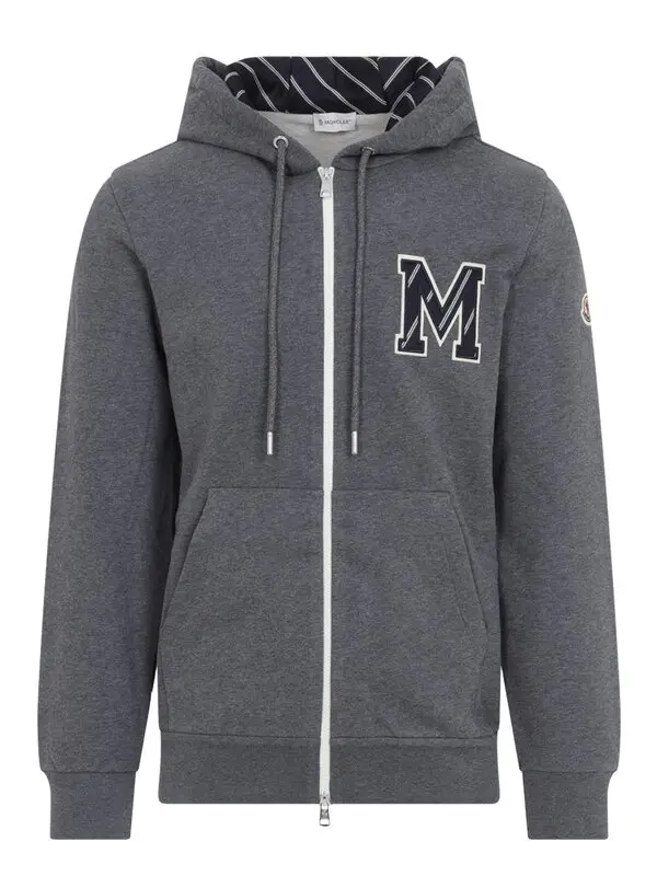 Moncler Zip Up Cardigan - Gray