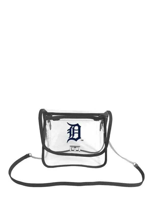 LOGO BRANDS Detroit Tigers Sideline Clear Shoulder Bag - Navy